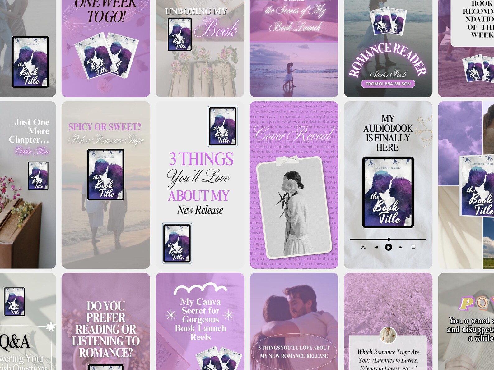 Romance Author Instagram Reels & Covers, Indie Book Launch, Author ...