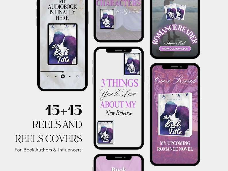Romance Author Instagram Reels & Covers, Indie Book Launch, Author ...