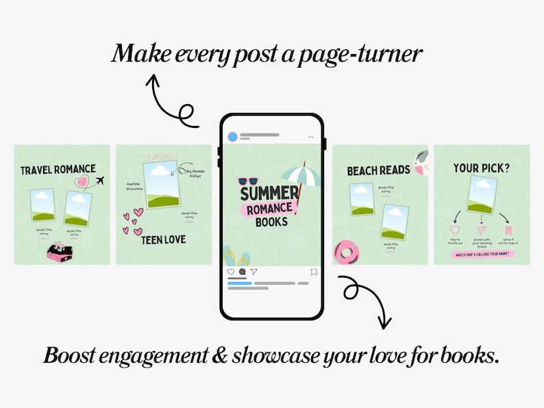 Bookstagram Canva Carousel Templates, Bookstagram Bundle for Book ...
