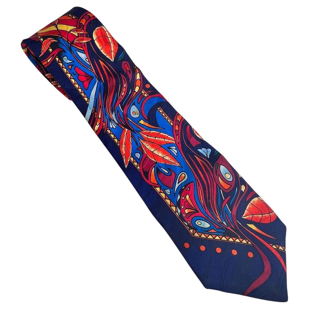 Rush Limbaugh Necktie No Boundaries Collection Silk USA Design Blue Red ...