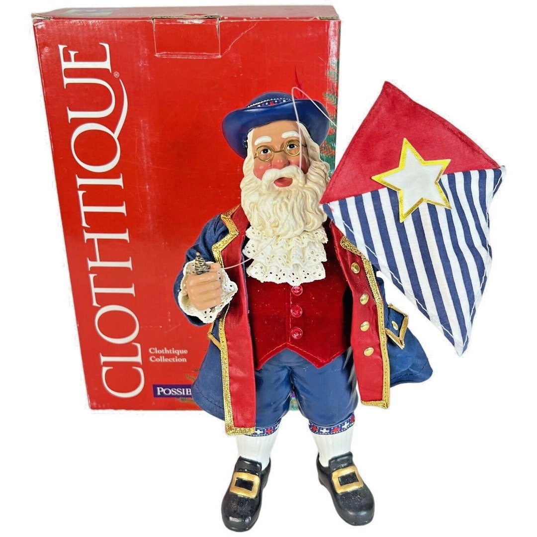 Clothtique Possible Dreams Ben Franklin COLONIAL CHRISTMAS Santa Claus ...