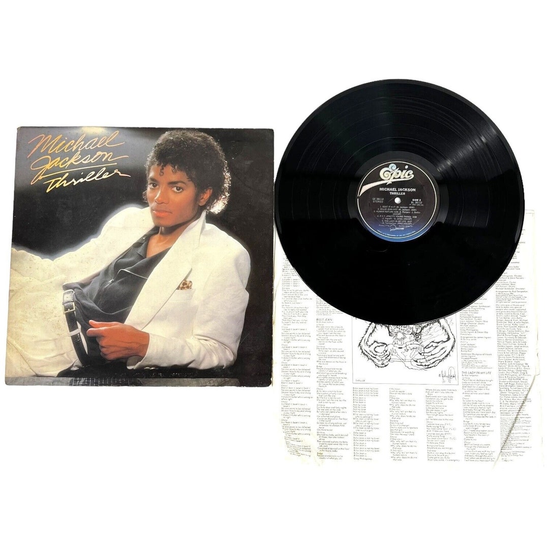 Michael Jackson Thriller Vinyl LP Record Album Back Jacket Cover Error ...
