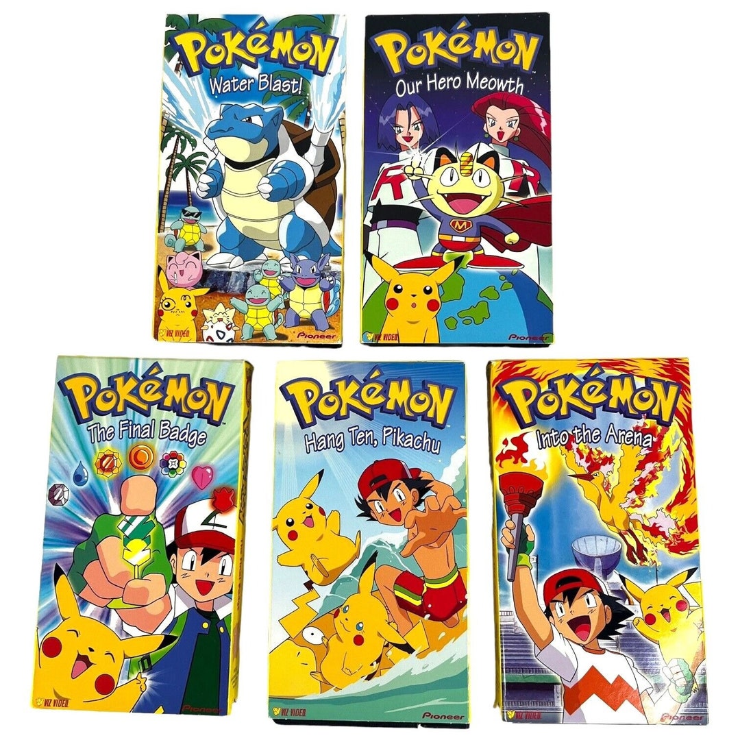 5 Pokemon VHS Movies Volume 18 19 20 22 24 Pioneer Viz Yellow - Etsy