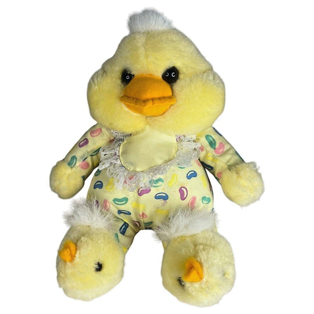 Jelly Bean Chicken Plush Creations Stuffed Animal Slipper Easter Print ...