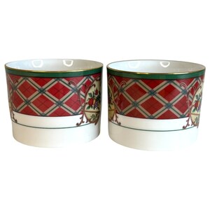 2 Noritake China Royal Hunt Teacup & Saucer Sets Flat Coffee Cup Red ...