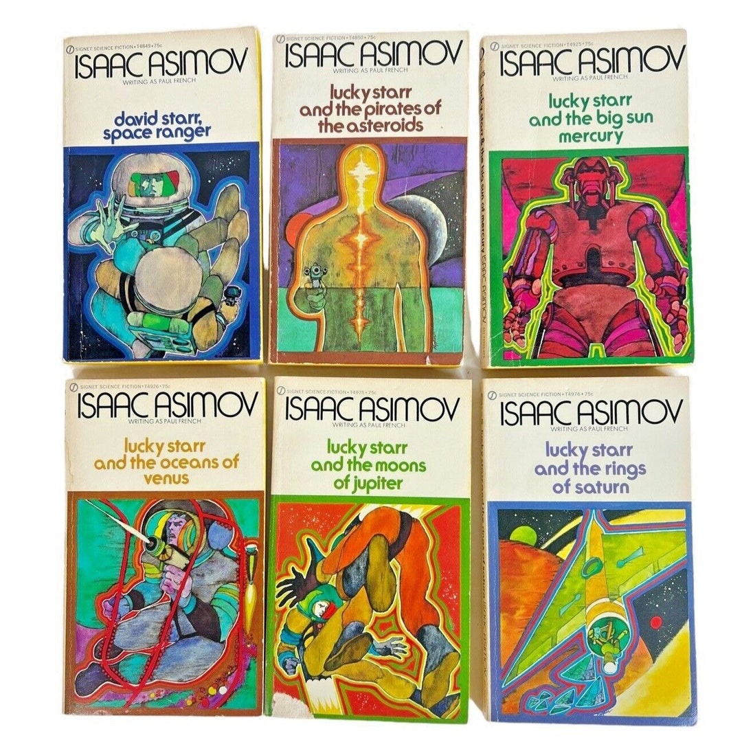 Isaac Asimov Lucky Starr Complete Series Paperback Book Signet 6 VTG ...