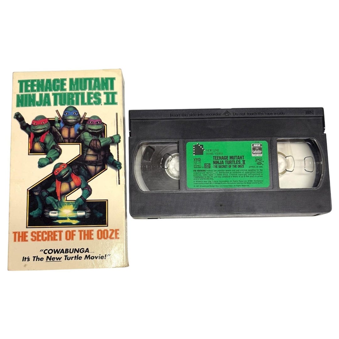Teenage Mutant Ninja Turtles II VHS Tape the Secret of the Ooze Movie ...