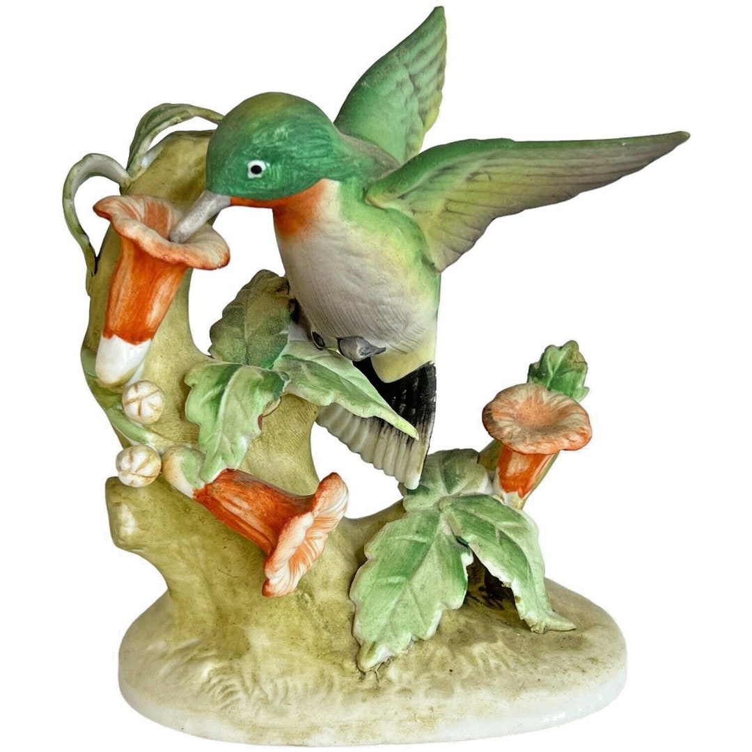 Lefton Hummingbird Porcelain Figurine Hand Painted 4.75 IN Made Japan ...