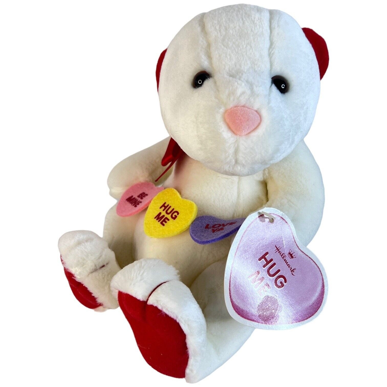 Hallmark Hug Me Teddy Bear Plush Candy Conversation Hearts Stuffed ...
