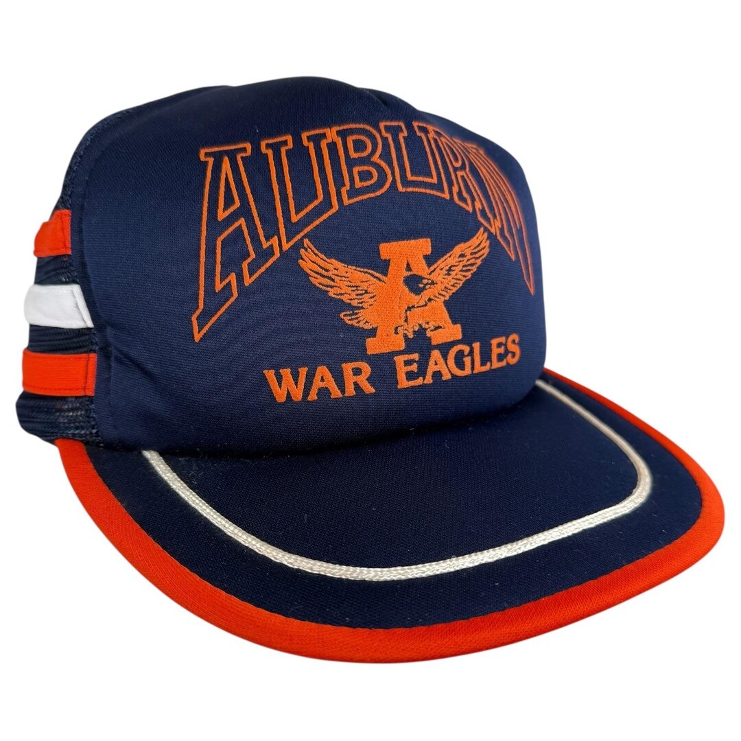 Vintage Auburn Tigers War Eagles Snapback Hat Cap Navy Mesh Trucker 3 ...