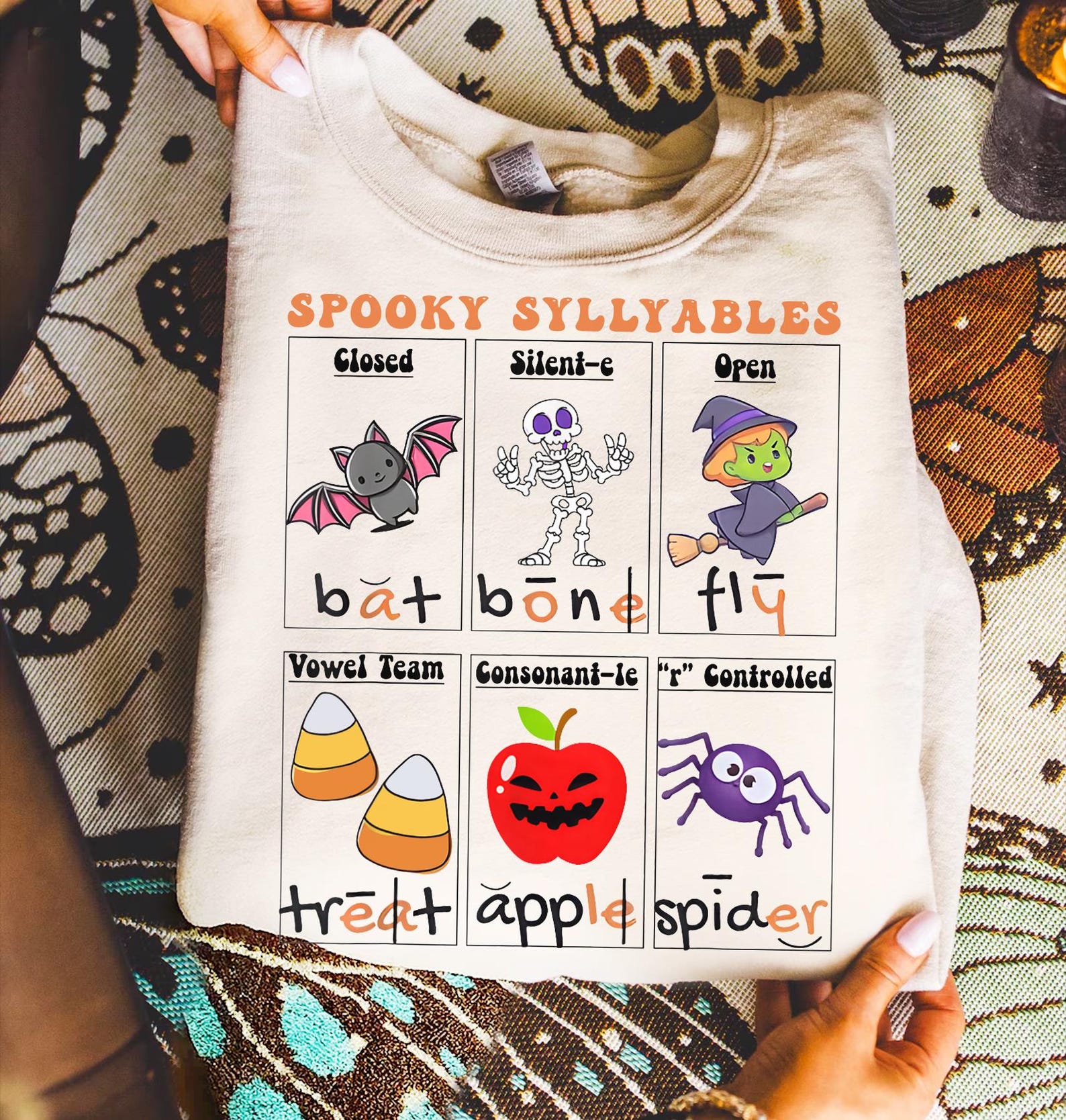 Spooky Syllables Halloween PNG, Teacher Fall Classroom PNG, Reading ...