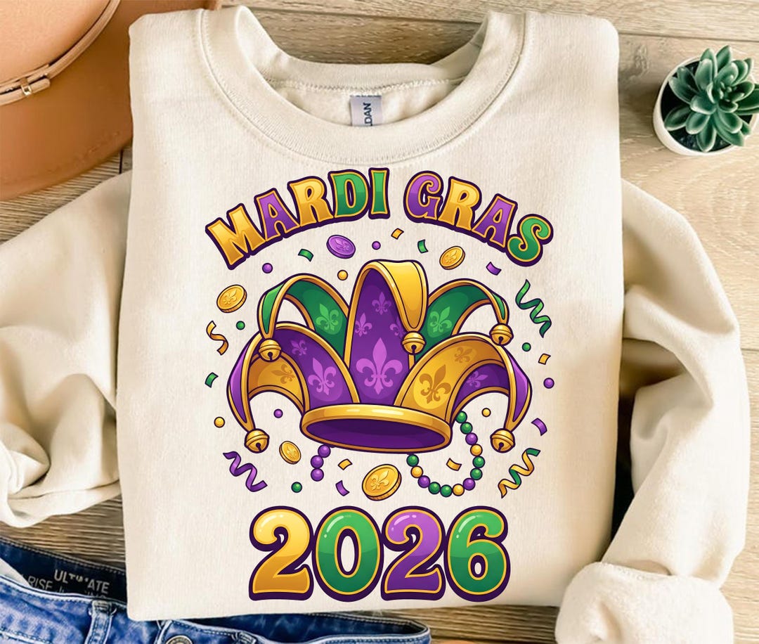 Mardi Gras 2026 PNG, Mardi Gras Clipart, Jester Hat Png, Digital ...
