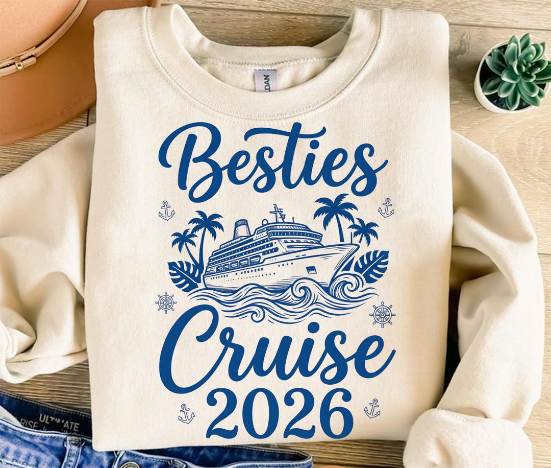 Besties Cruise 2026 PNG, Cruise Ship Png, Vacation Png, Palm Tree Png ...