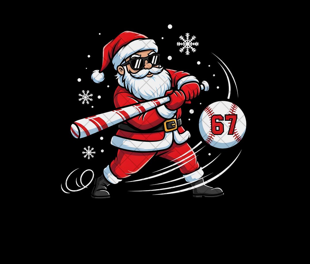 Santa Baseball PNG 67, Funny Christmas Santa Playing Baseball Clipart ...