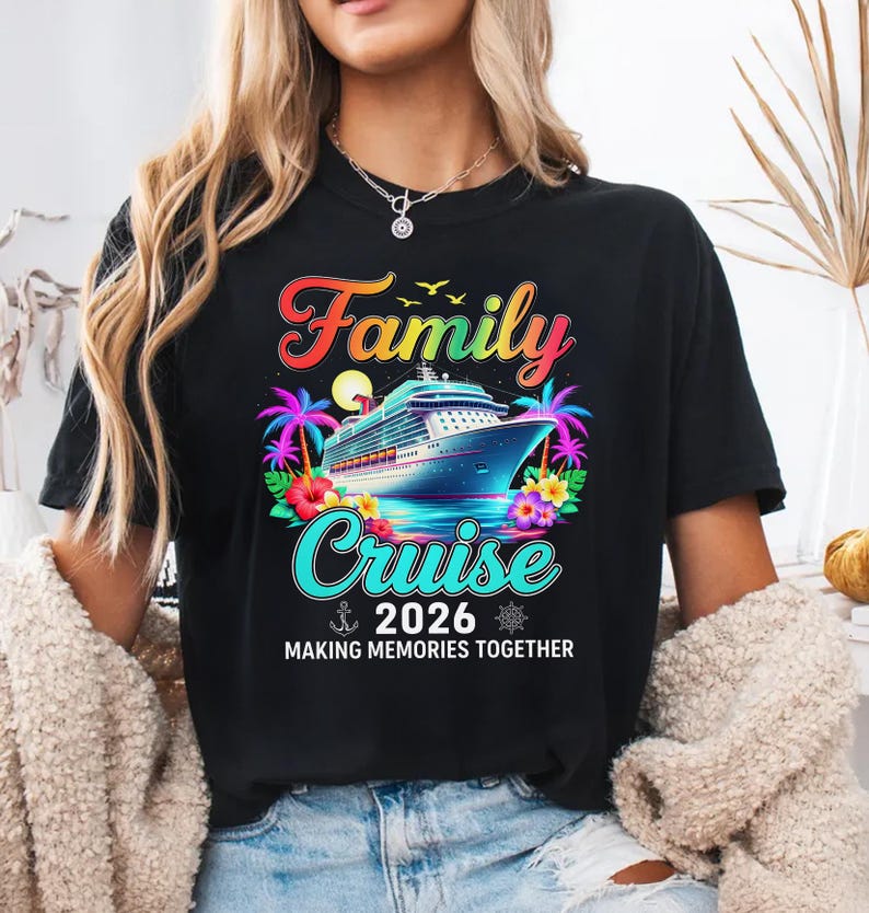 Family Cruise 2026 PNG, Tropical Cruise Shirt Design, Vacation ...
