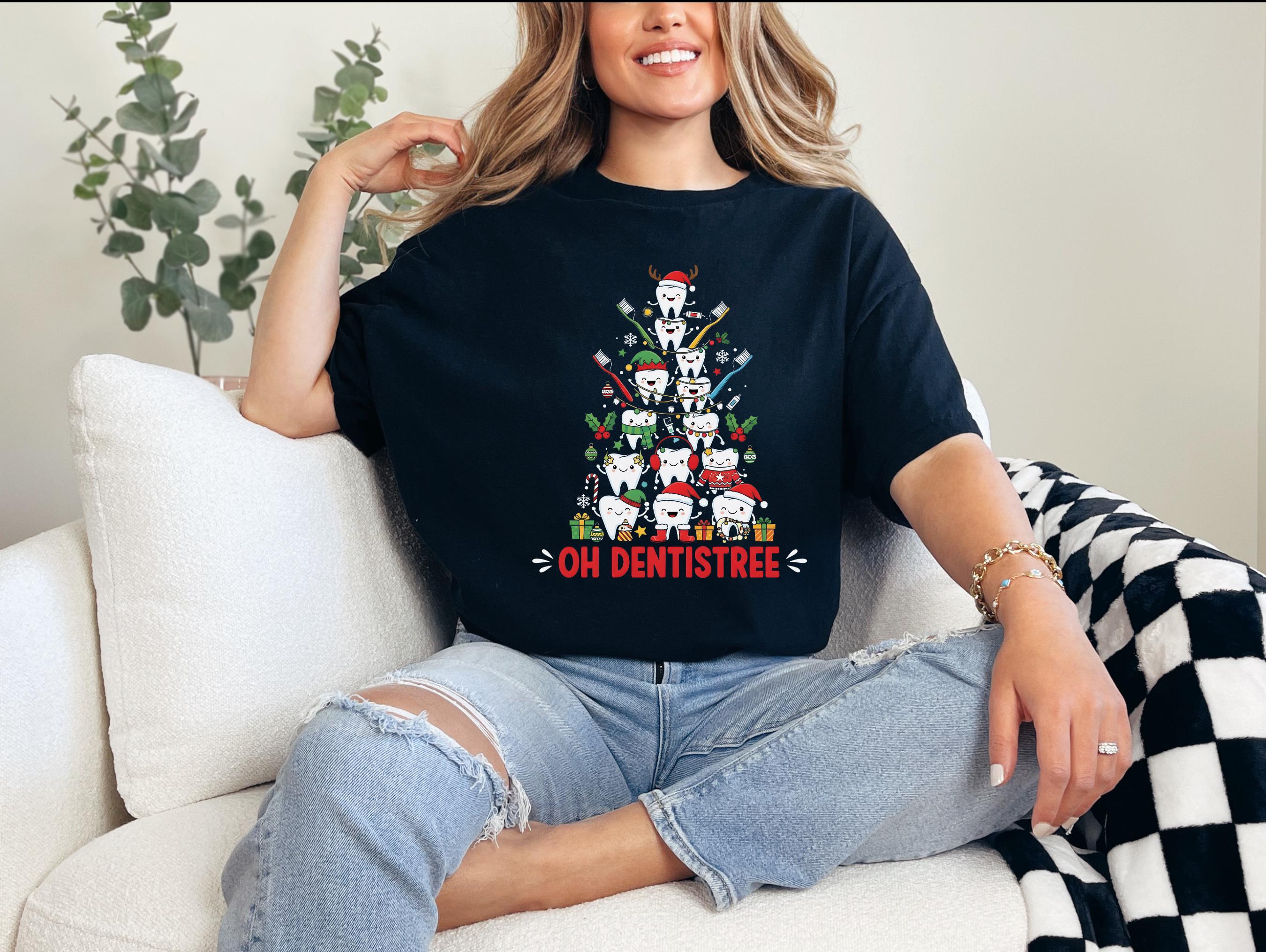 Funny Christmas Dentist PNG, Oh Dentistree Tooth Tree, Cute Holiday ...