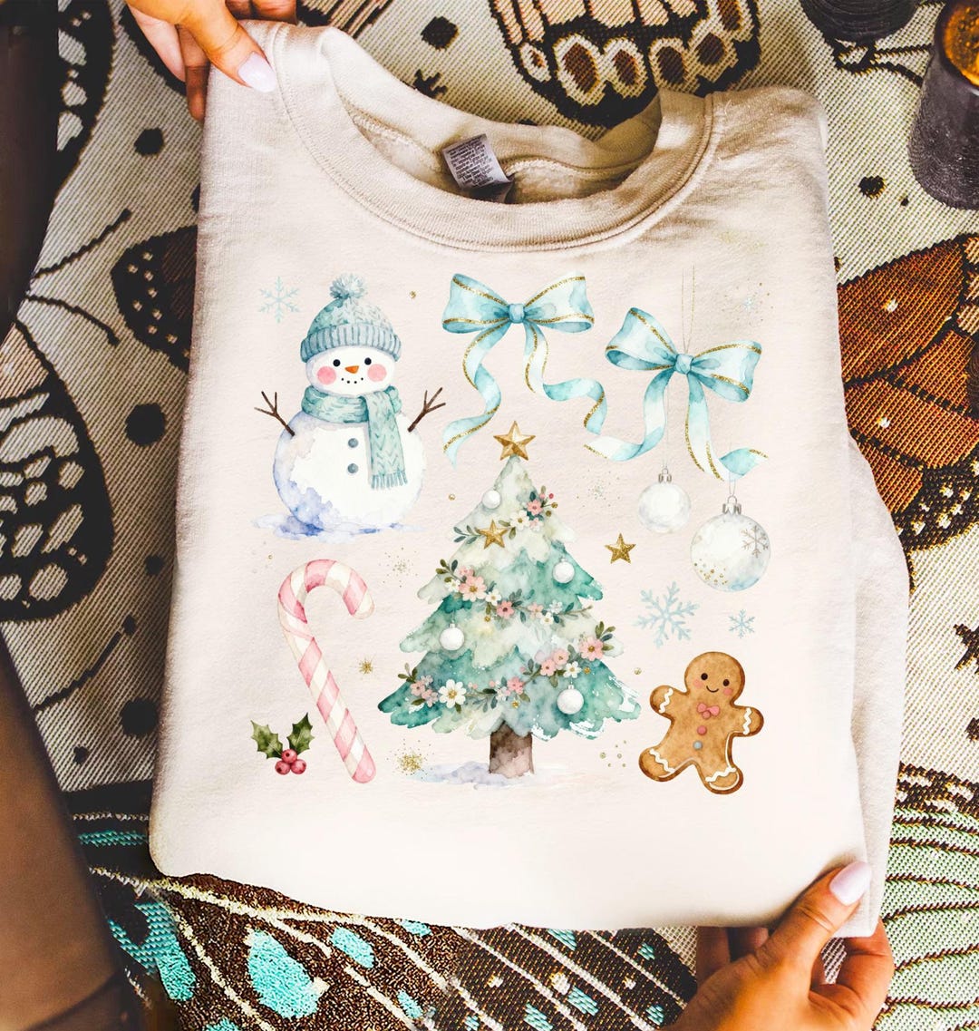 Christmas Digital Download PNG, Holiday Clipart, Watercolor Snowman ...