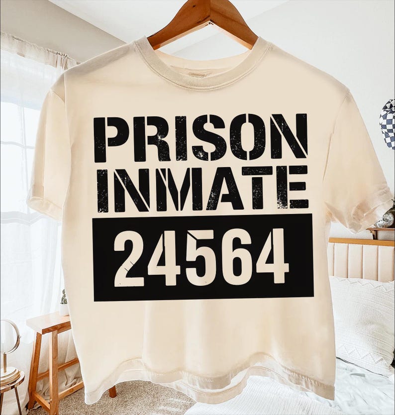 Prisoner Costume Orange Inmate Halloween T-shirt - Etsy