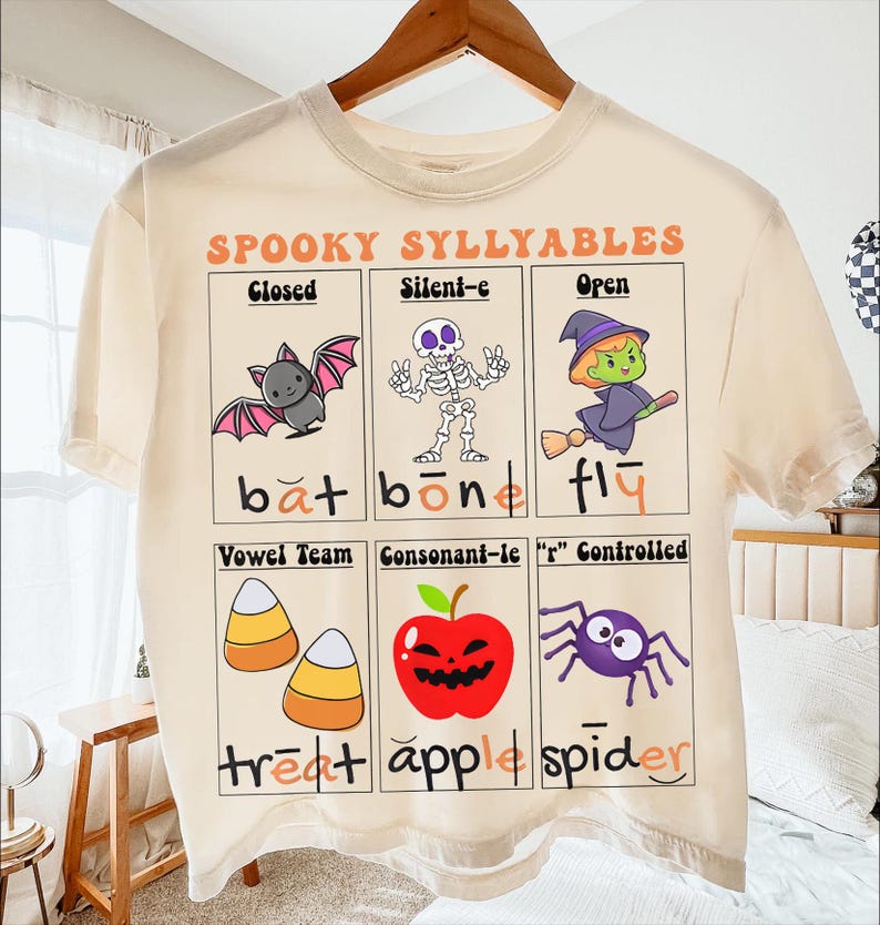 Spooky Syllables Halloween PNG, Teacher Fall Classroom PNG, Reading ...