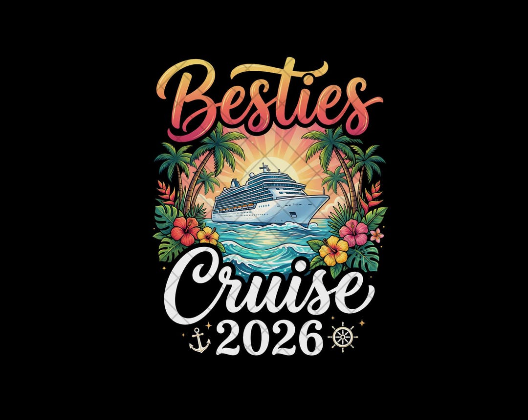Besties Cruise 2026 Digital Download PNG, Cruise Ship Vacation Design ...