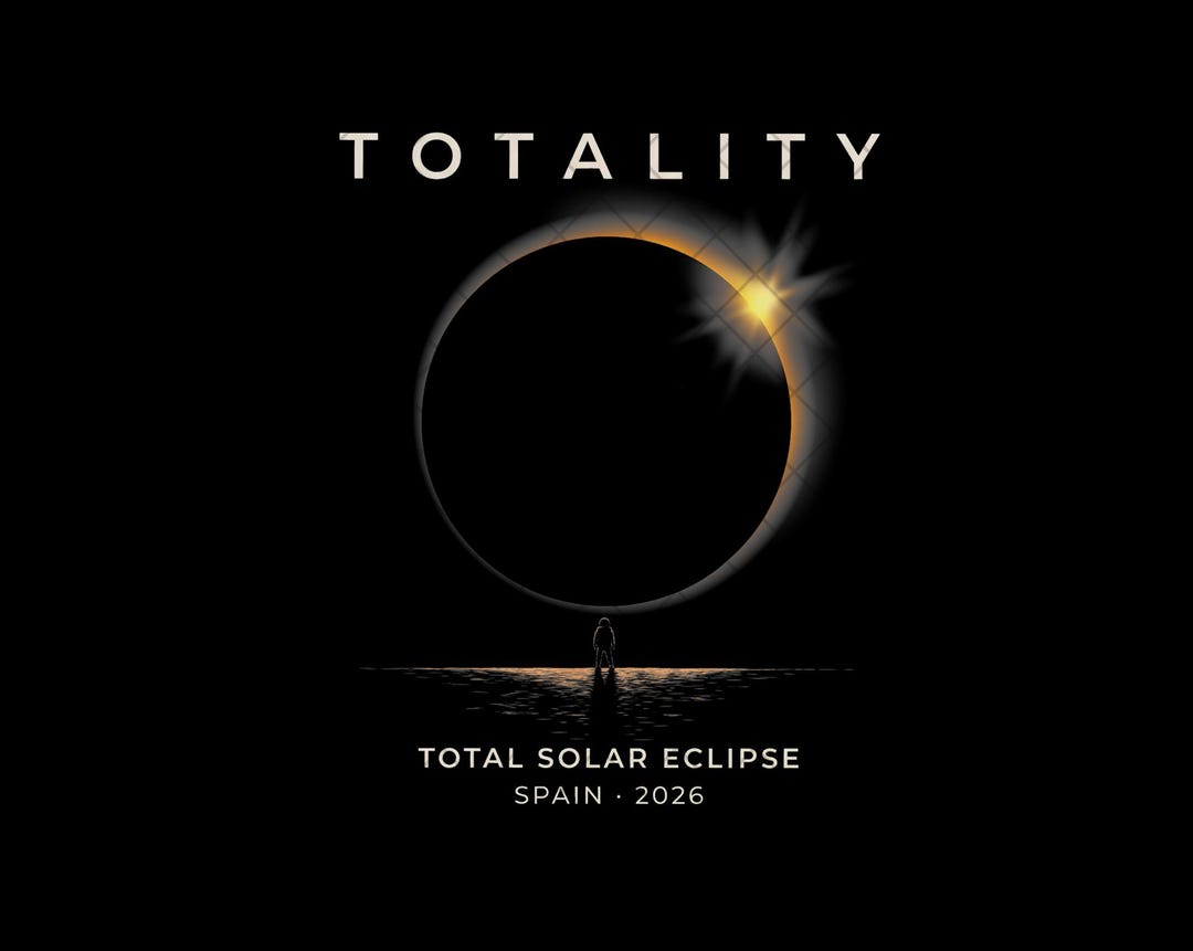 Total Solar Eclipse Spain 2026, Digital Download PNG, Eclipse Png ...