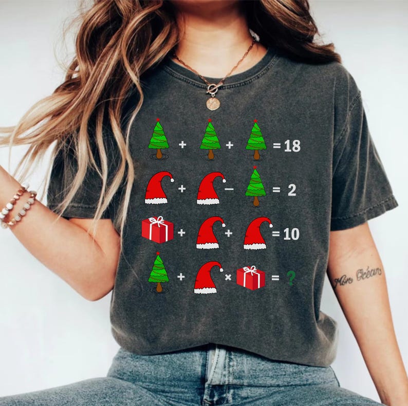 Christmas Math Puzzle PNG | Funny PEMDAS Santa Equation | Order of ...