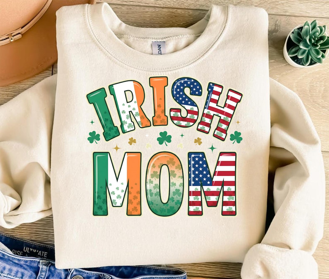 Irish Mom PNG, St Patricks Day Mom, Mom Shamrock, Irish Flag Mom Png ...