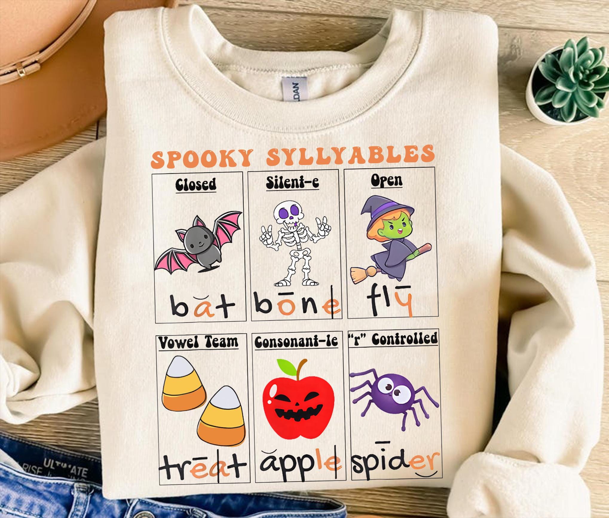 Spooky Syllables Halloween PNG, Teacher Fall Classroom PNG, Reading ...