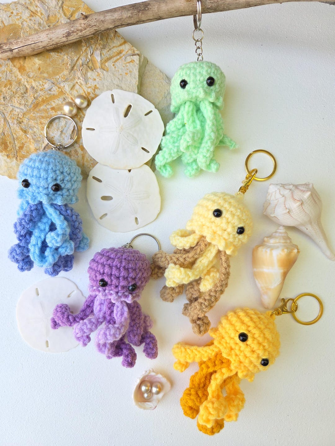 Crochet Octopus Keychain: Amigurumi Stuffed Animal Backpack Charm - Etsy