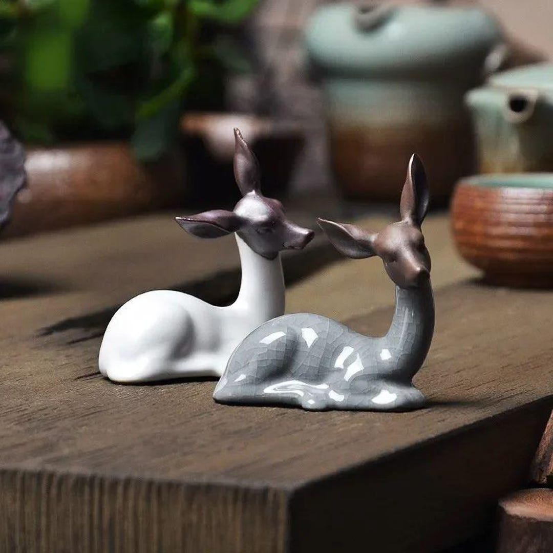 Ceramic Tea Pets – Woodland Animal Figurines, Gongfu Tea Decor - Etsy