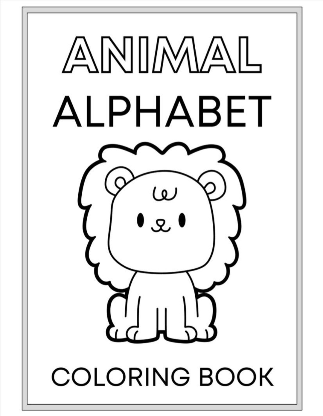 ABC Animal Coloring Book - Etsy