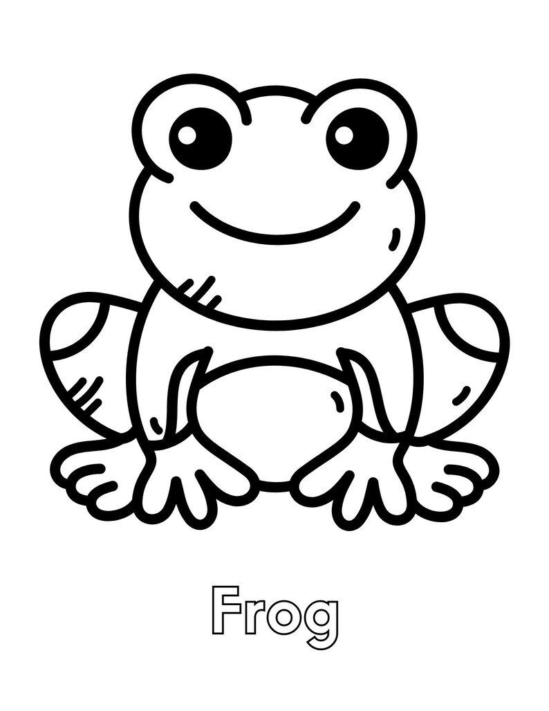 First Words Coloring Book of ANIMALS Ages 1-3: Fun and Bold Coloring ...