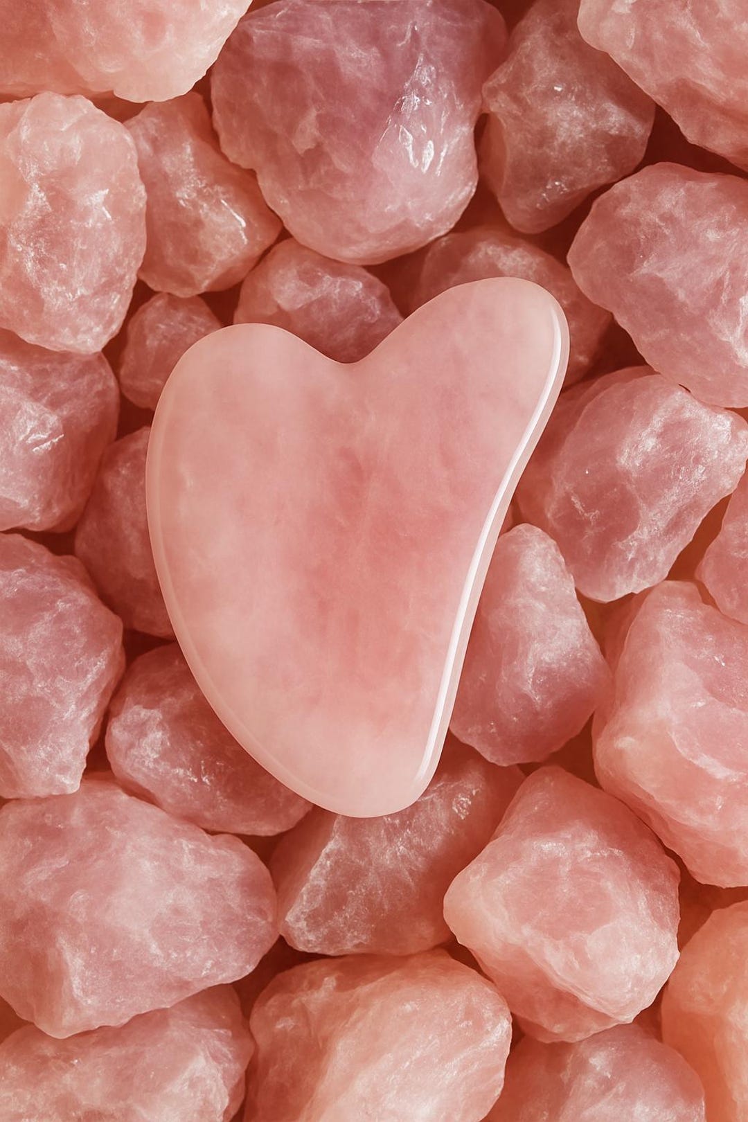 Rose Quartz Gua Sha Tool – Natural Crystal Face Massage – Anti-aging ...