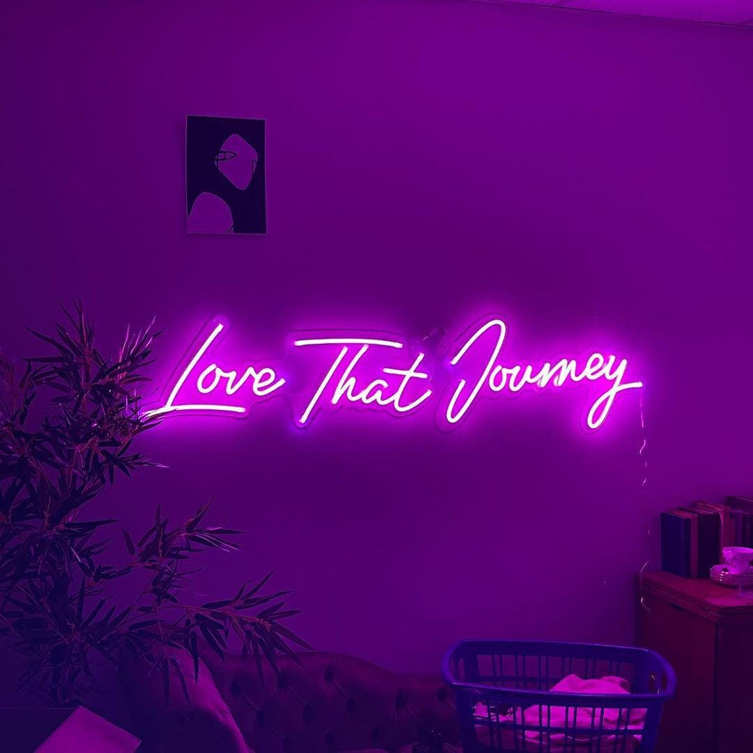 Love That Journey LED Neon Sign | Motivational Neon Sign | Sign for ...