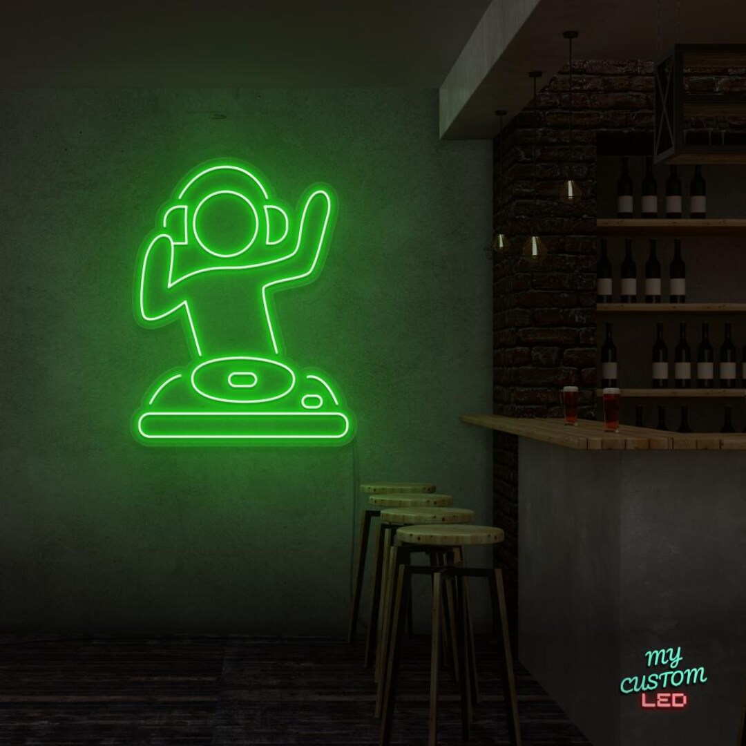 DJ LED Neon Sign | Dj Booth Sign | Music Studio Decor | Club Wall Art ...