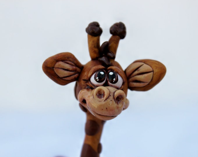Mini Giraffe Polymer Clay Sculpture - Etsy