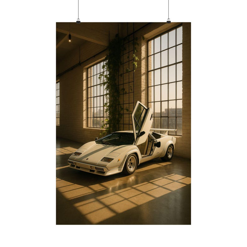 Lamborghini Countach Poster, Car Wall Art Print, Gift for Him, Boys ...
