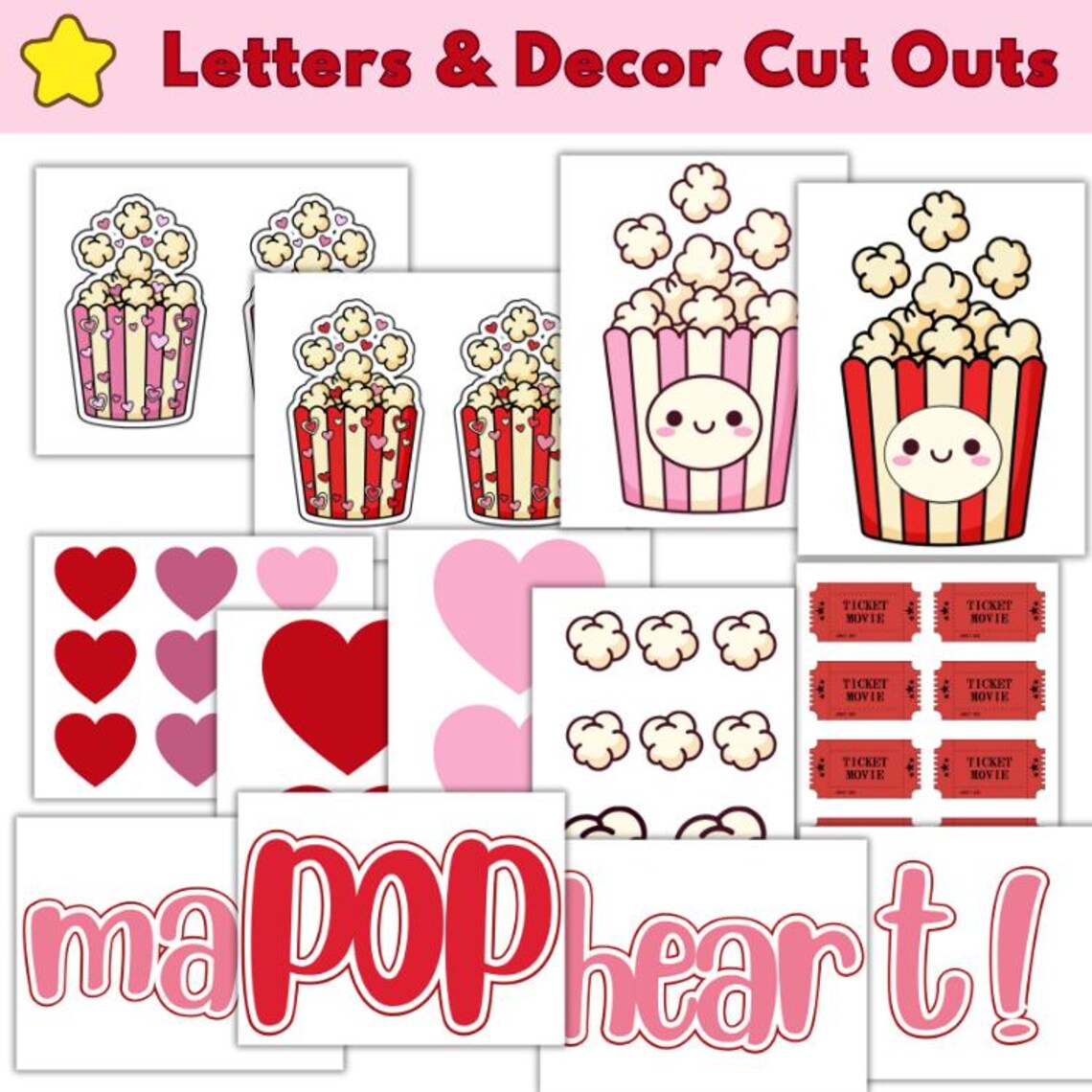 You Make My Heart Pop Valentine's Day Bulletin Boards | Popcorn Themed ...