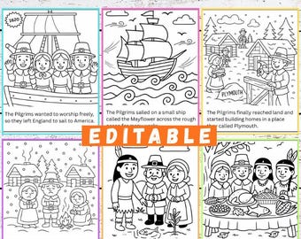 The First Thanksgiving Story Coloring Pages | November Read Aloud ...