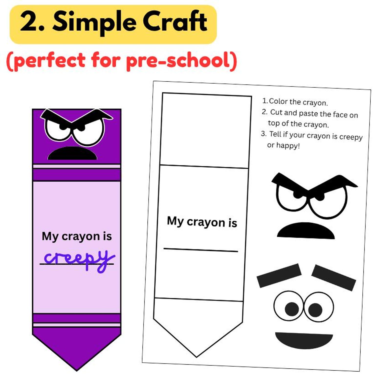 Creepy Tales Crafts | Carrots Crayon Pair of Underwear | Fall Autumn ...