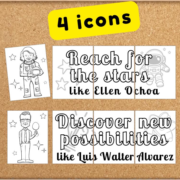 Hispanic Heritage Month Collaborative Coloring Poster | Ellen Ochoa ...