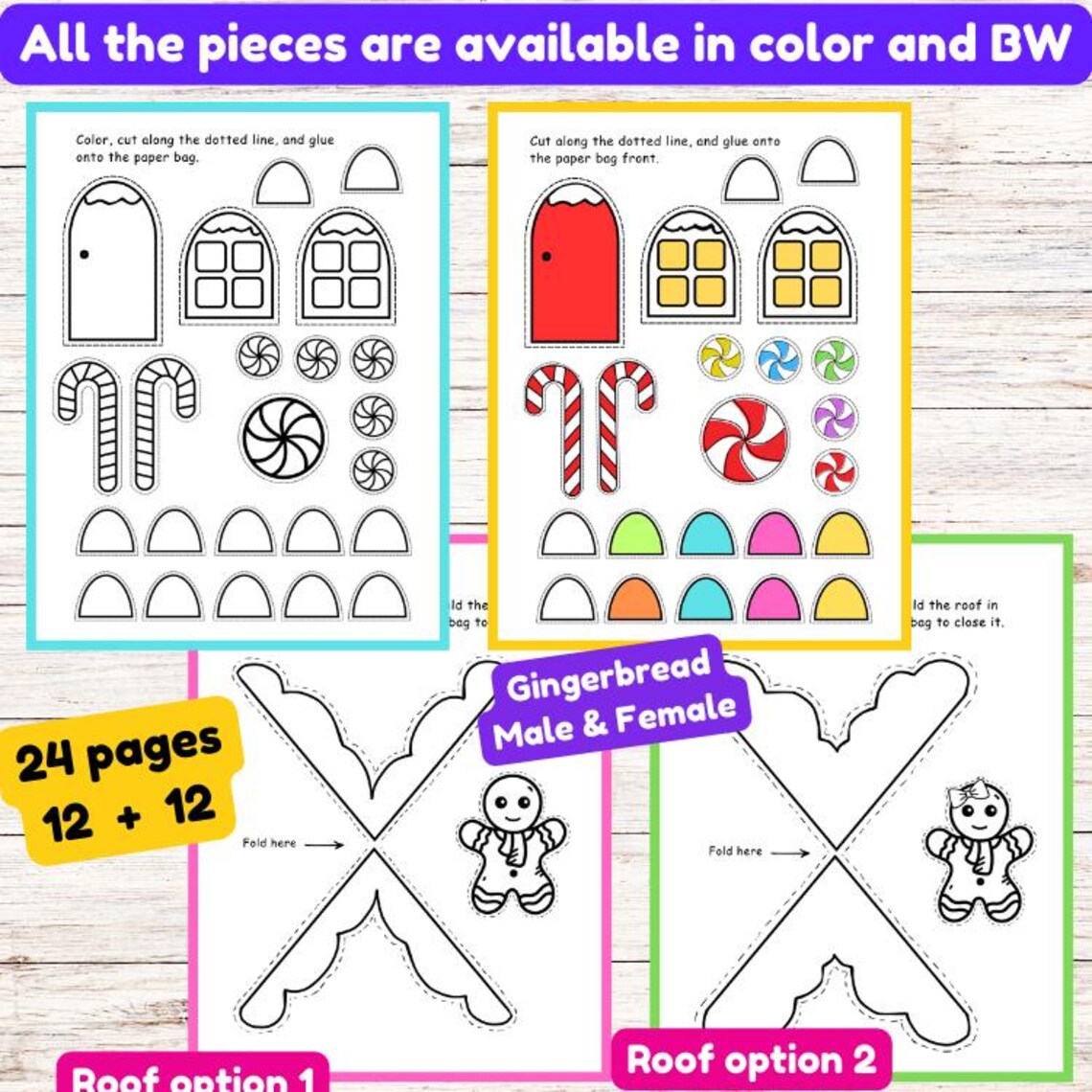 Gingerbread House Paper Bag Craft | Printable & Editable Template ...