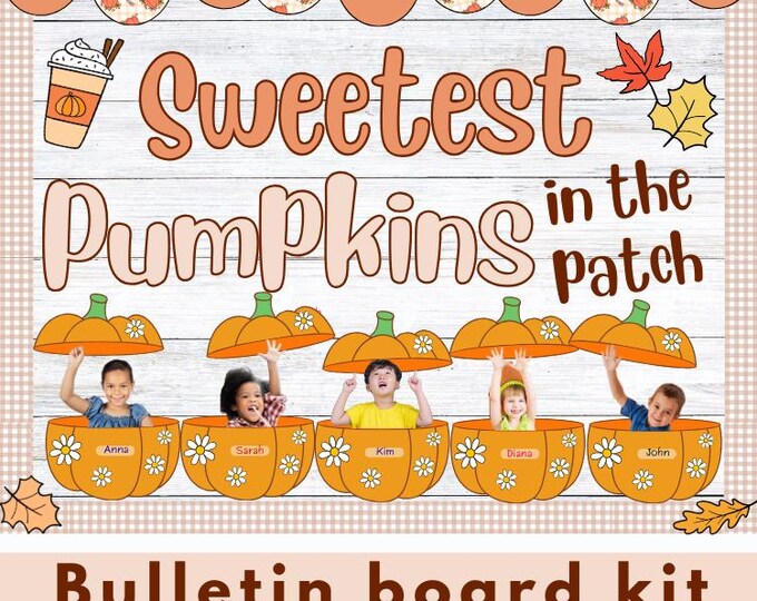 Pumpkin Patch Bulletin Board Kit | Fall Thanksgiving Classroom ...