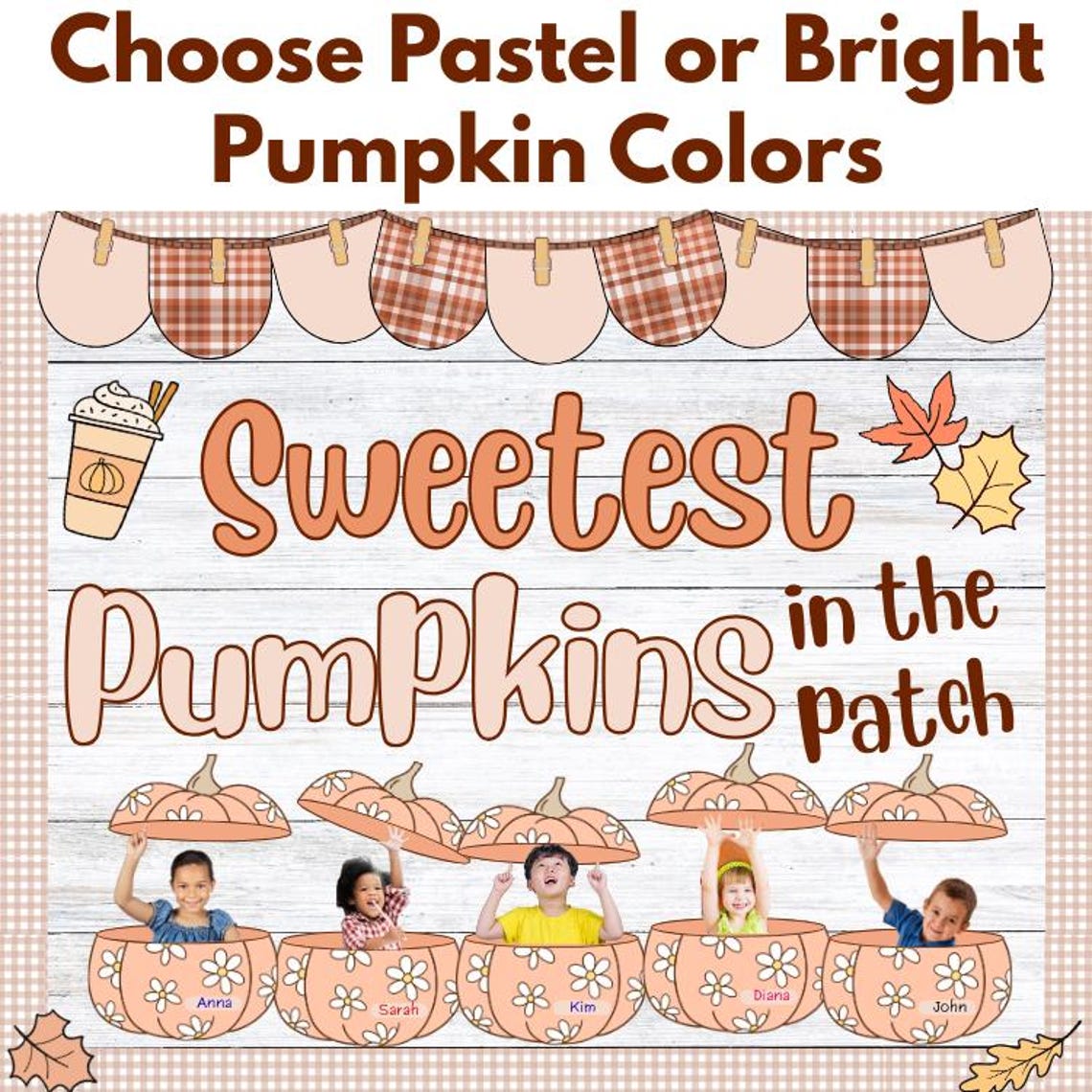 Pumpkin Patch Bulletin Board Kit | Fall Thanksgiving Classroom ...