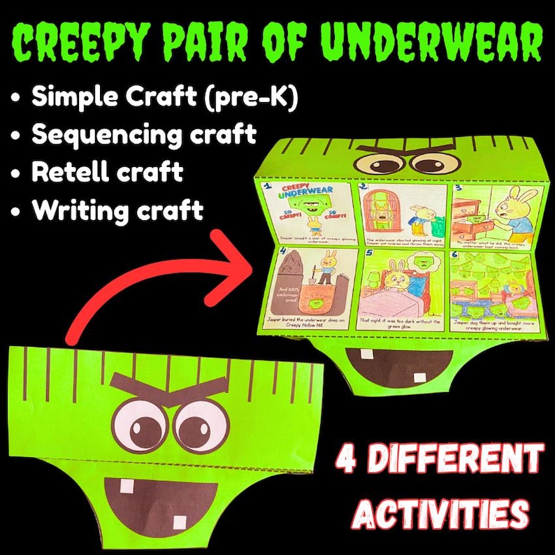 Creepy Tales Crafts | Carrots Crayon Pair of Underwear | Fall Autumn ...