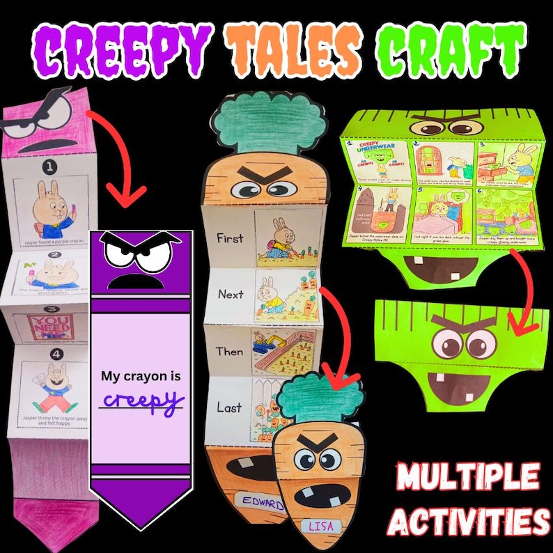 Creepy Tales Crafts | Carrots Crayon Pair of Underwear | Fall Autumn ...