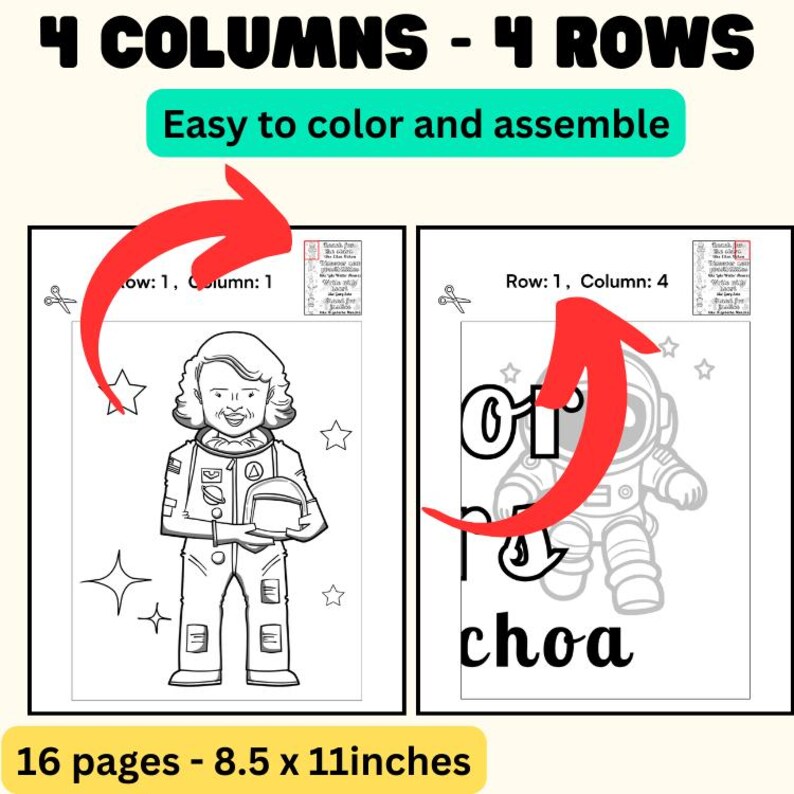 Hispanic Heritage Month Collaborative Coloring Poster | Ellen Ochoa ...