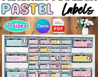 Pastel Teacher Toolbox Labels:printable and Editable Composition ...