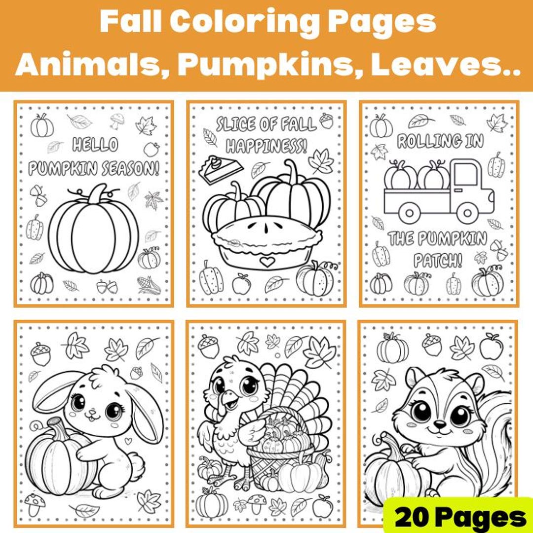 Fall and Thanksgiving Coloring Pages | Autumn Coloring Sheets for Kids ...