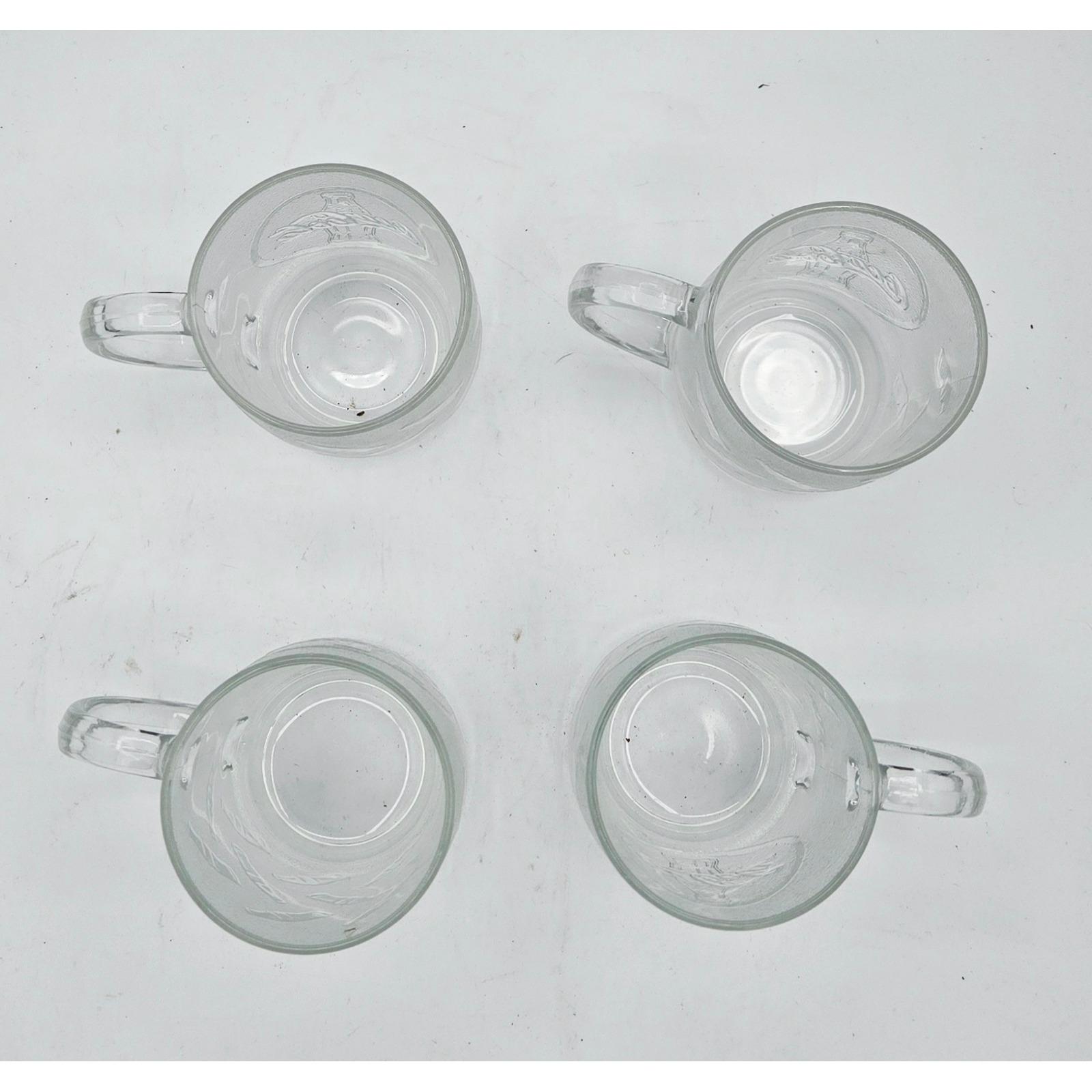 Coca Cola Embossed Glass Mugs Set of 4 Vintage Coke Soda Pop Clear - Etsy